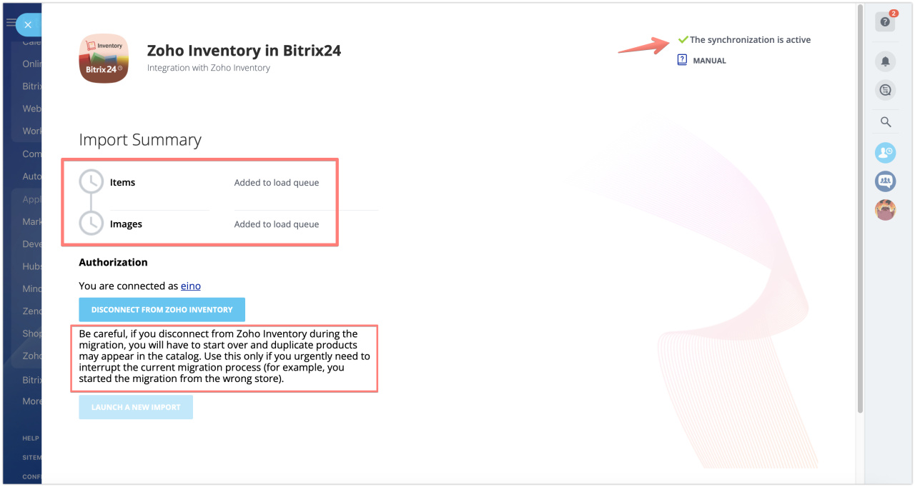 Migrate stock with Zoho Inventory app
